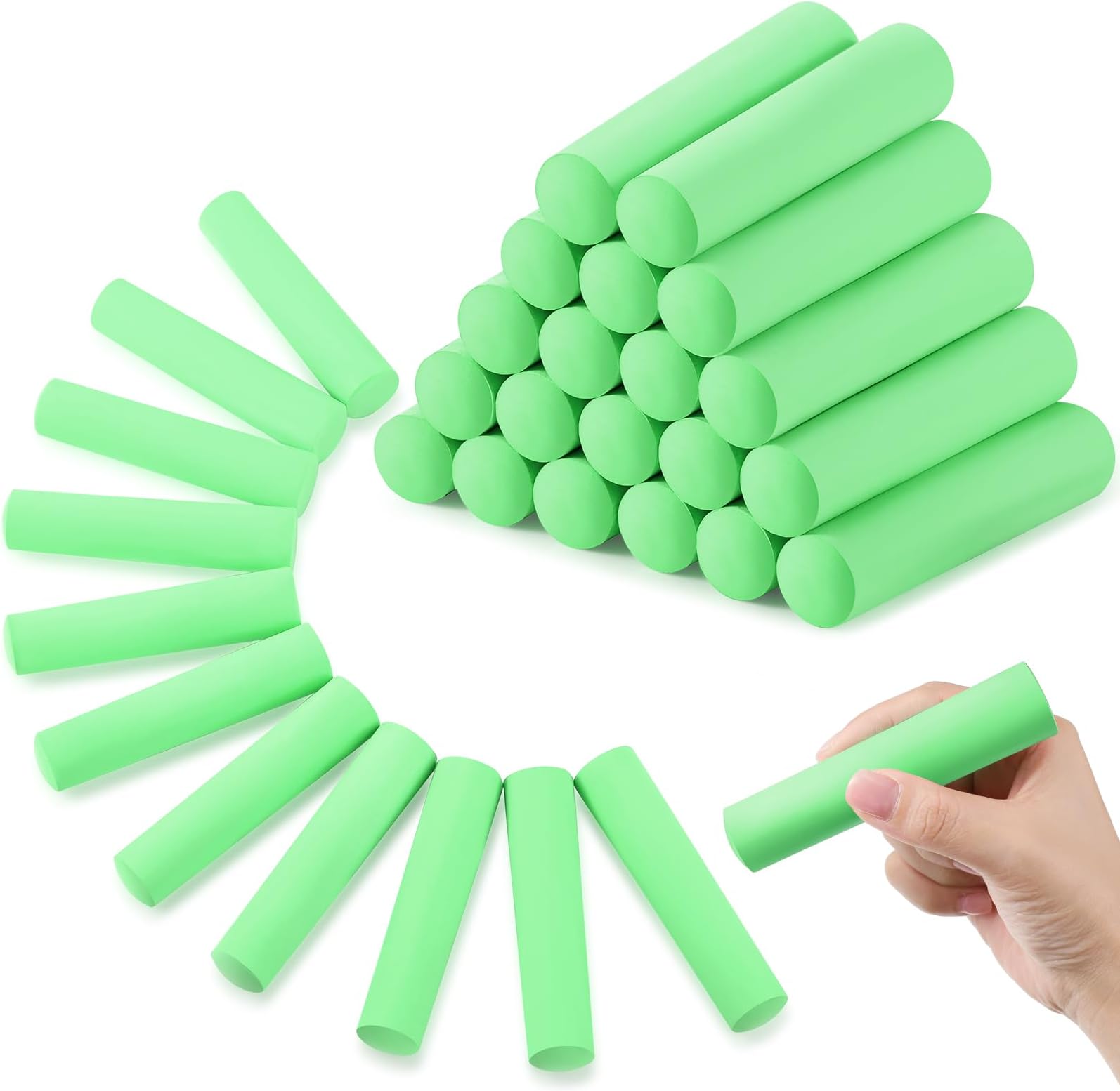 Amazon.com: Fulmoon 40 Pcs Jumbo Sidewalk Chalk Large Chalk for Kids ...