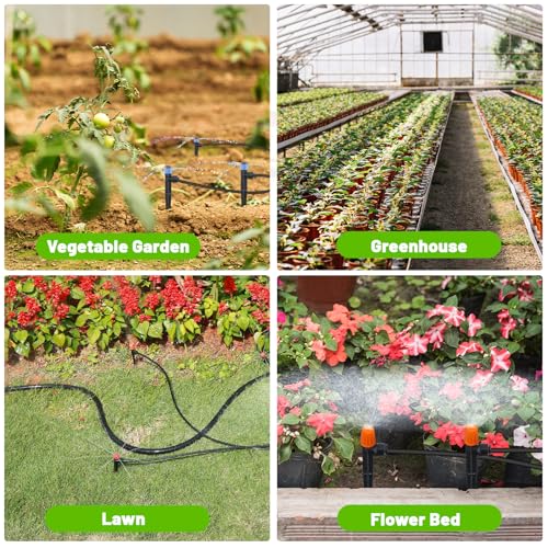 240FT Drip Irrigation System, 2025 Upgraded Quick Connector Irrigation ...