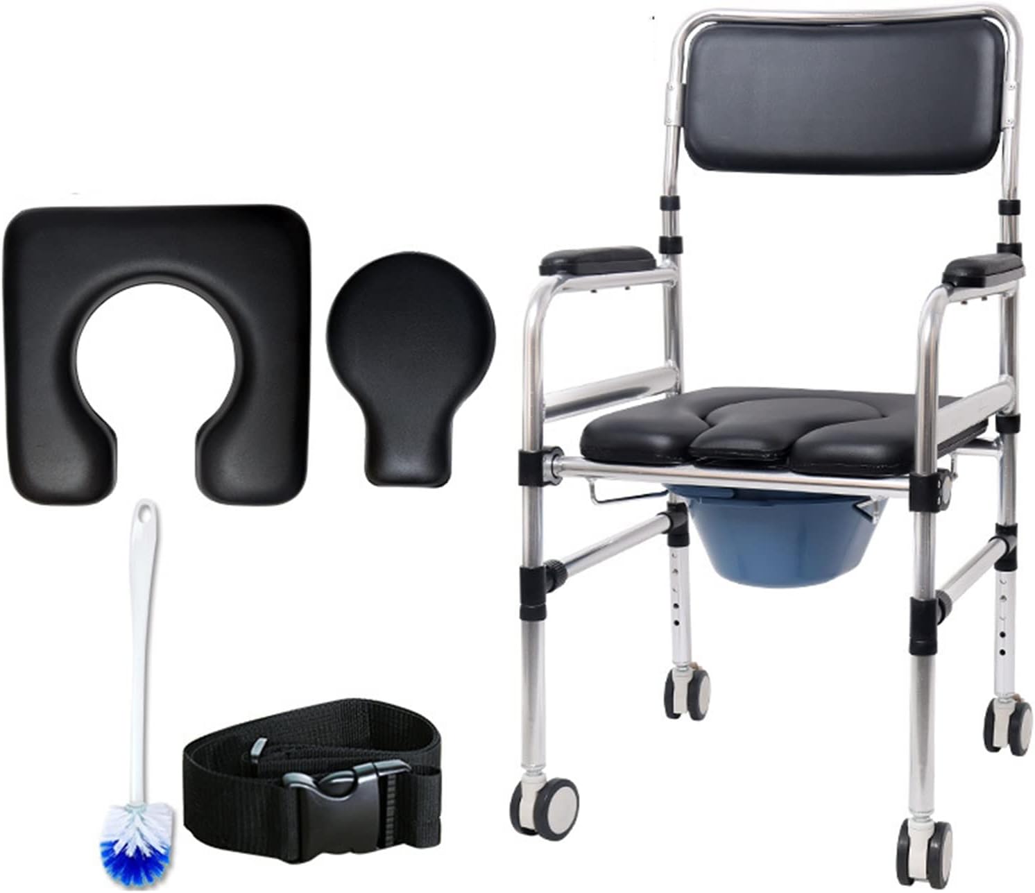 Amazon.com - BLOHDI Toilet Chair Bedside Commode Shower Chair Home ...