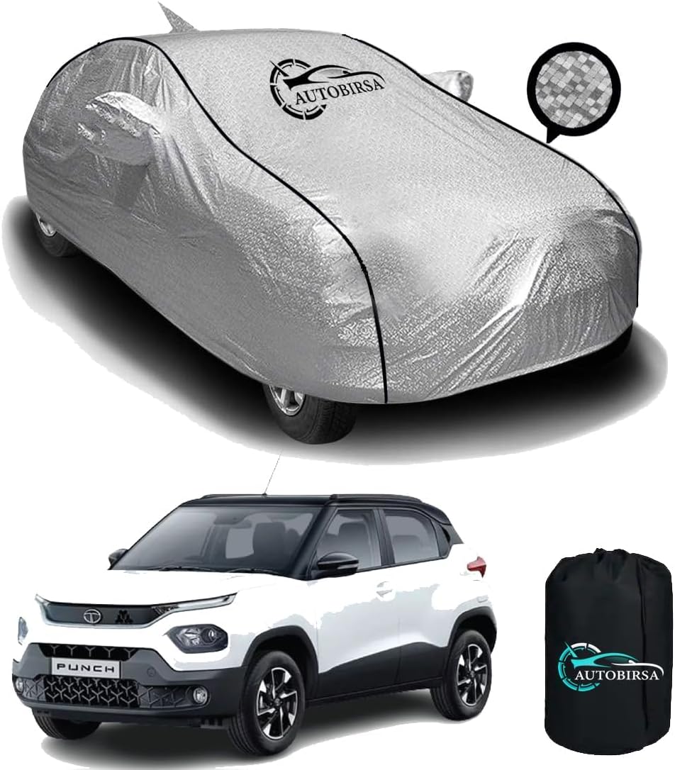 AUTOBIRSA Waterproof Car Body Cover for Tata Punch Back Anteena with ...