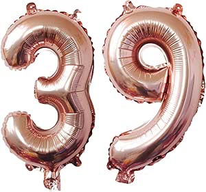 Amazon.com: Number 39 Balloons 32 inch Digital Balloon Alphabet 39 ...