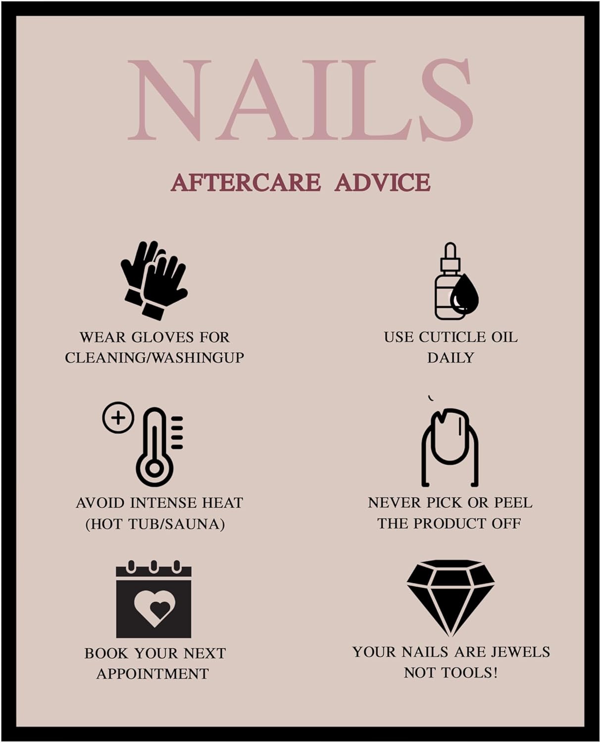 Amazon.com: Poster Master Nails Aftercare Advice Poster - Manicure ...