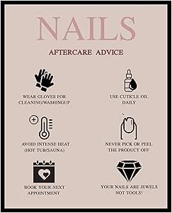 Amazon.com: Poster Master Nails Aftercare Advice Poster - Manicure ...