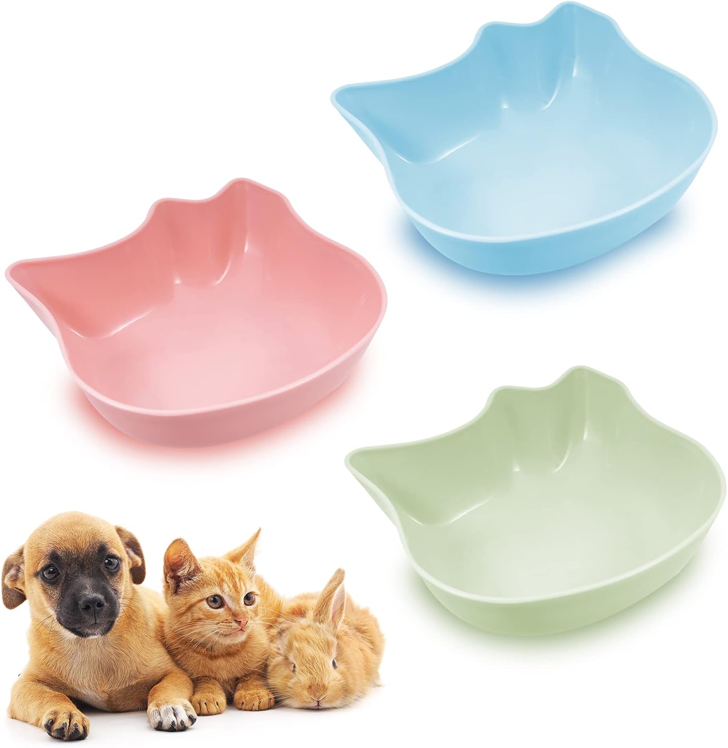 XINRUI Cat Bowls Raised Anti-slip Kitten Bowls Multi-purpose Cat Food ...