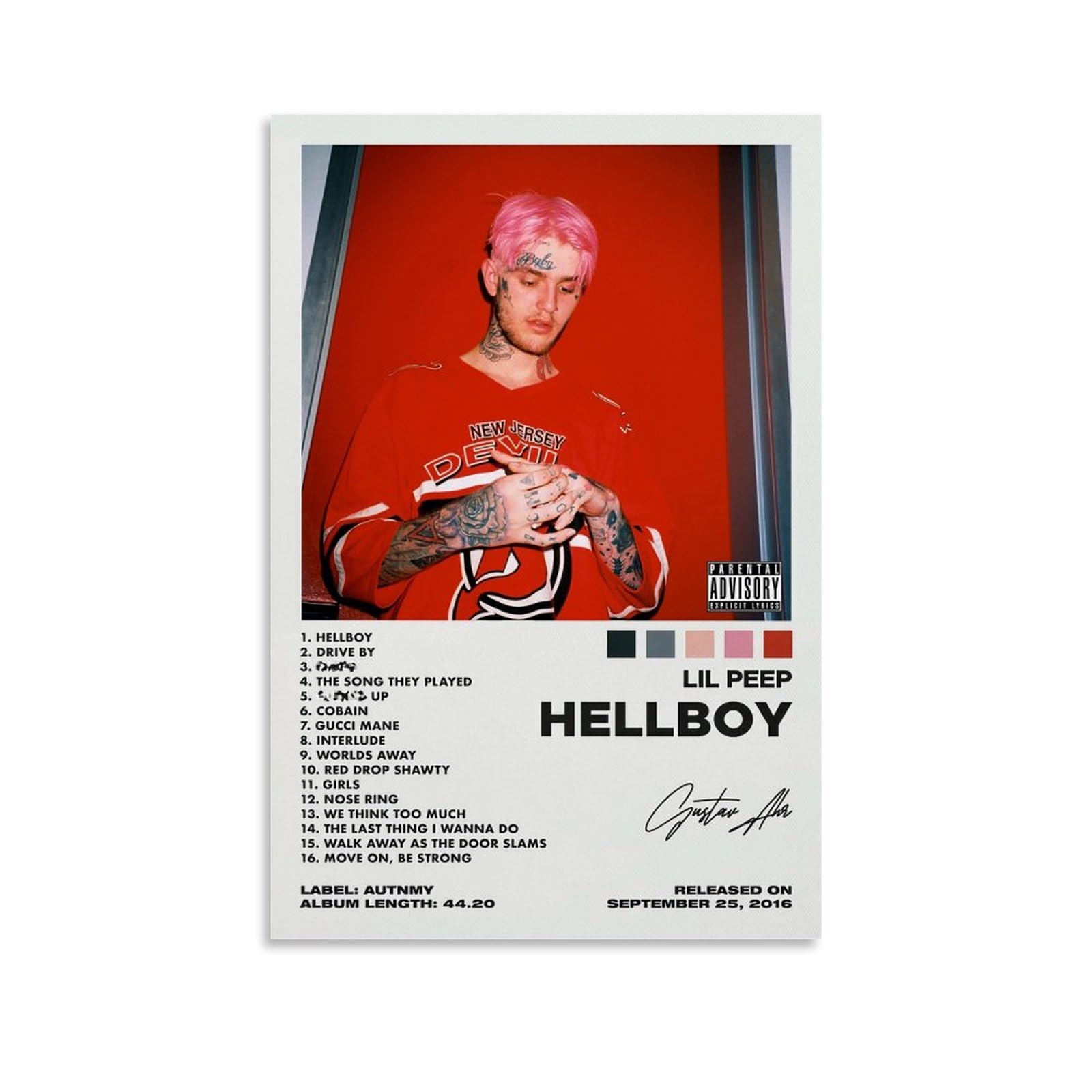 SUANEA Lil Peep Poster - Hellboy Poster Album Cover Poster Posters for Room Aesthetic Canvas ...