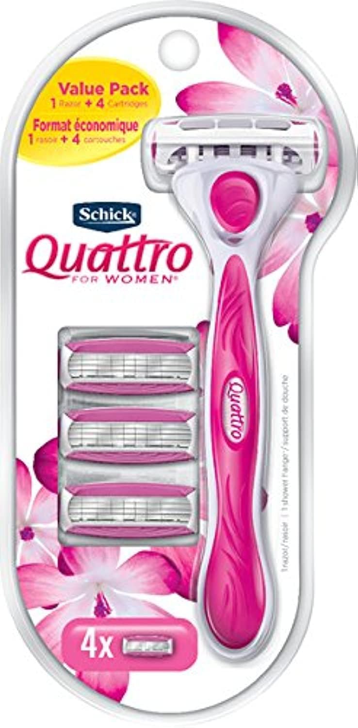 Amazon.com: Schick Quattro for Women High Performance Razor, Packaging ...