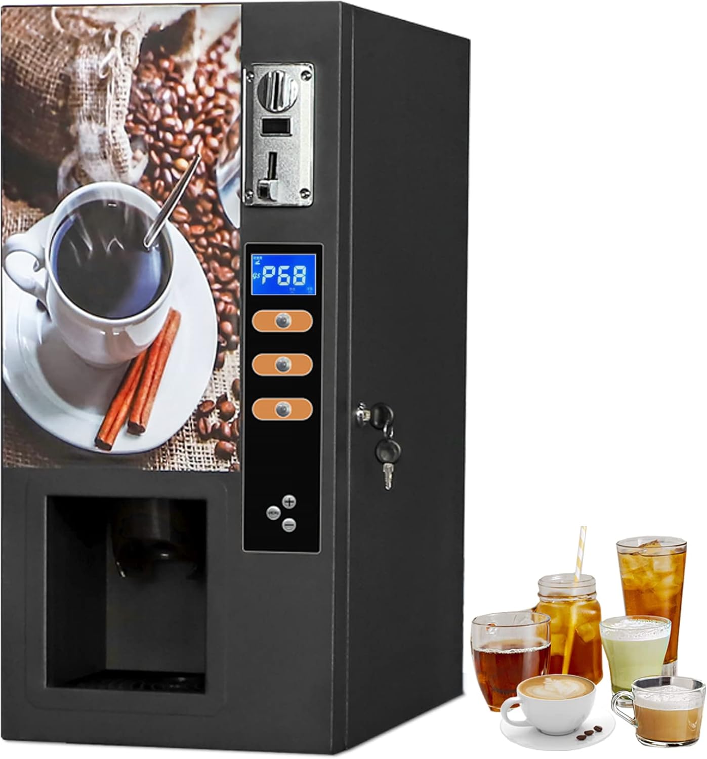 Amazon.com: ROOMEDAL Coffee Vending Machine Super Automatic Smart ...