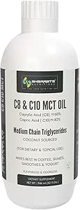 Sharrets C8 C10 MCT Oil No Carbs, 946ml, 60:40, BP/USP-NF/Ph Eur/Sports Supplements, Great in ...