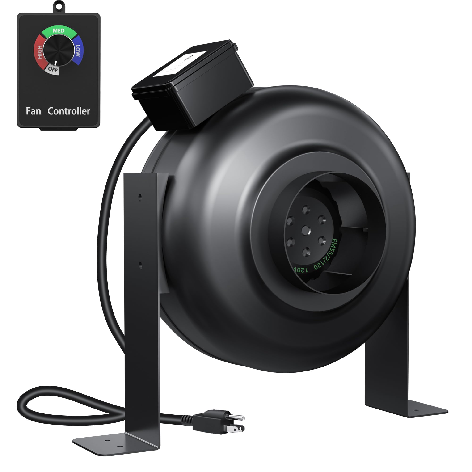 Amazon.com: FICBXRA 4 Inch Inline Duct Fan,171 CFM Inline Fan Duct ...