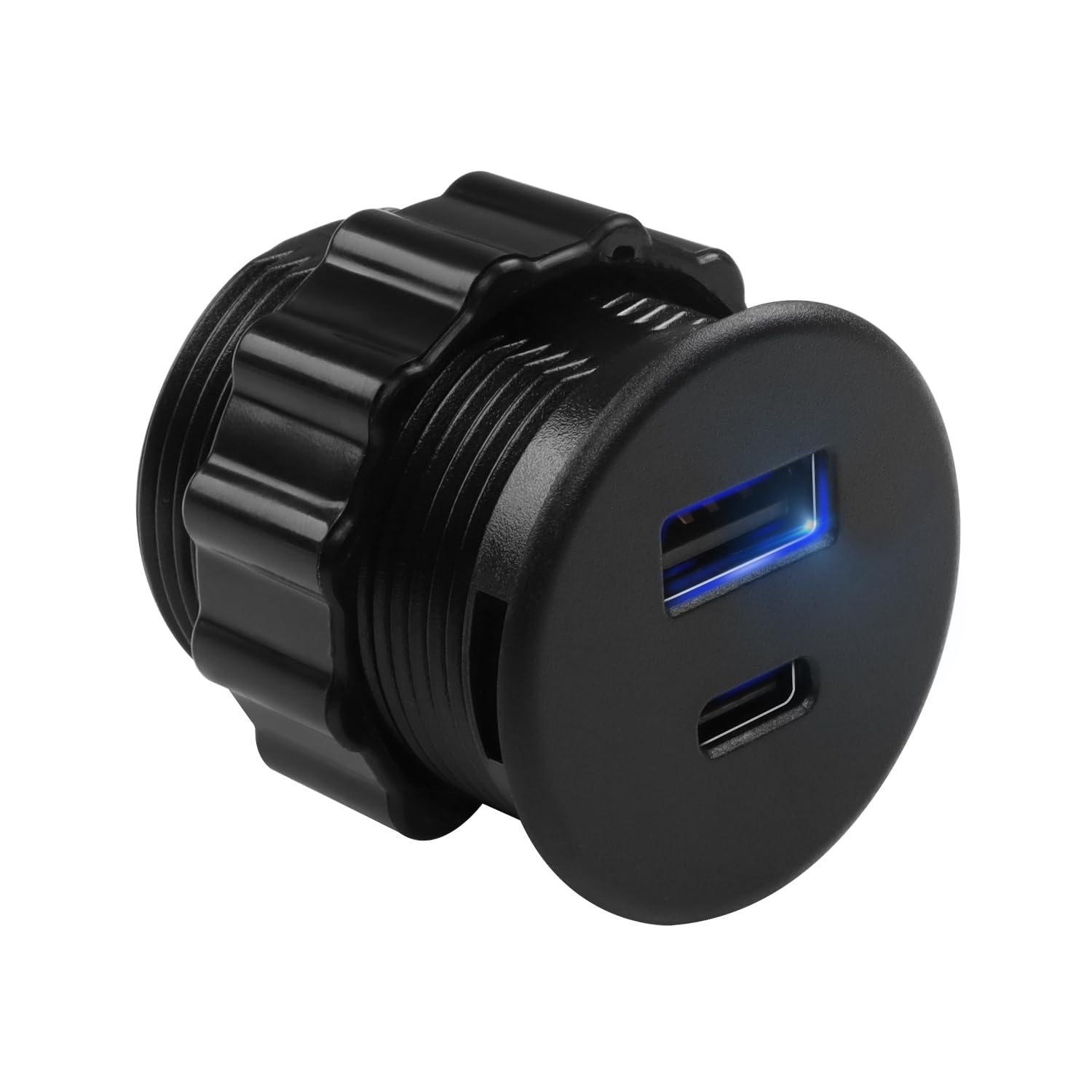 QIANRENON 2 Port USB C & USB Threaded Fixed Fast Charging Adapter 15W ...