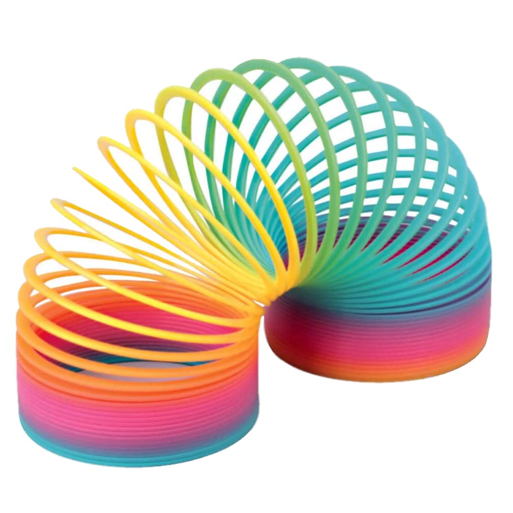 Rainbow Slinky Spring, Multicoloured Magic Springs Perfect Slinking For ...