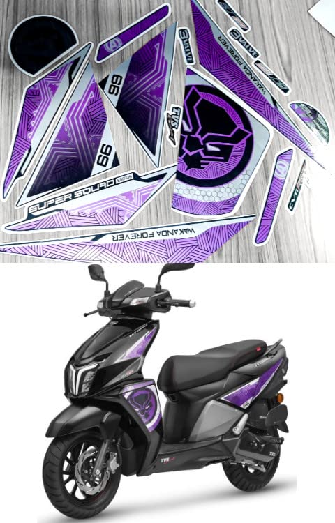 Black Panther Full Sticker for Ntorq by The Stickers : Amazon.in: Car ...