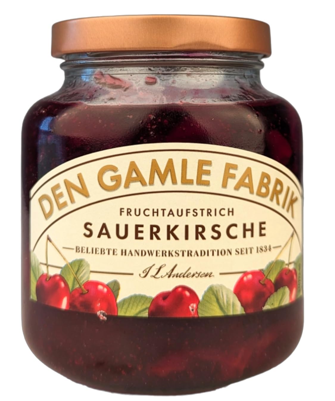 Den Gamle Fabrik Sauerkirsche Fruchtaufstrich 380g : Amazon.de: Lebensmittel & Getränke