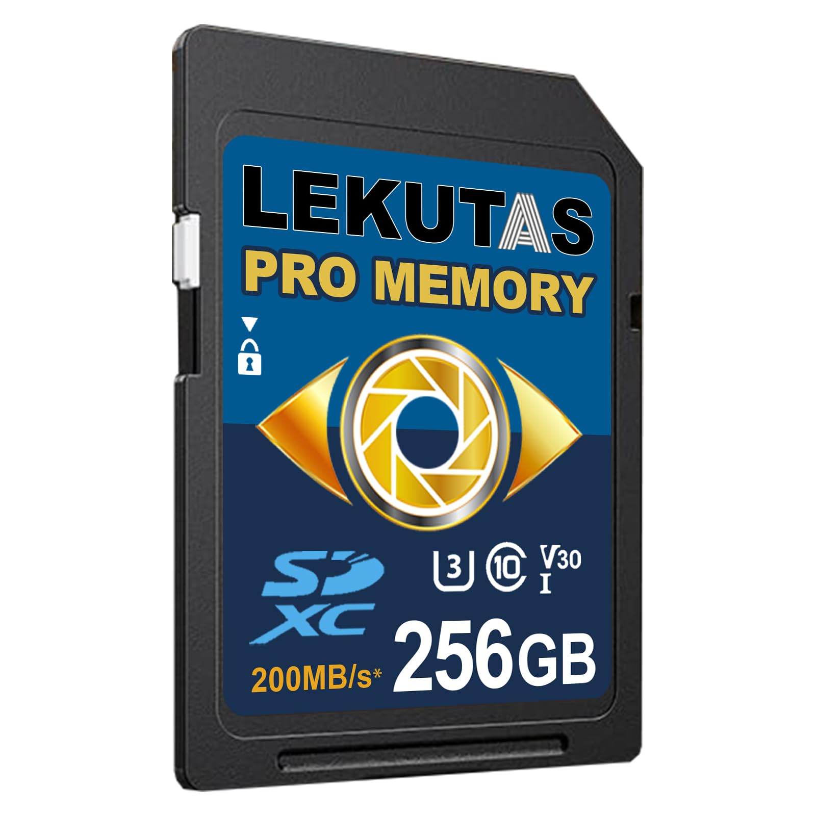 Amazon.com: LEKUTAS 256GB SDXC UHS-I Memory Card - Up to 200MB/s, C10 ...