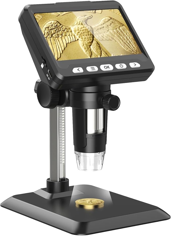 Amazon.com : Microscope, 1000x Coin Magnifier, 1080P Coin Microscope ...