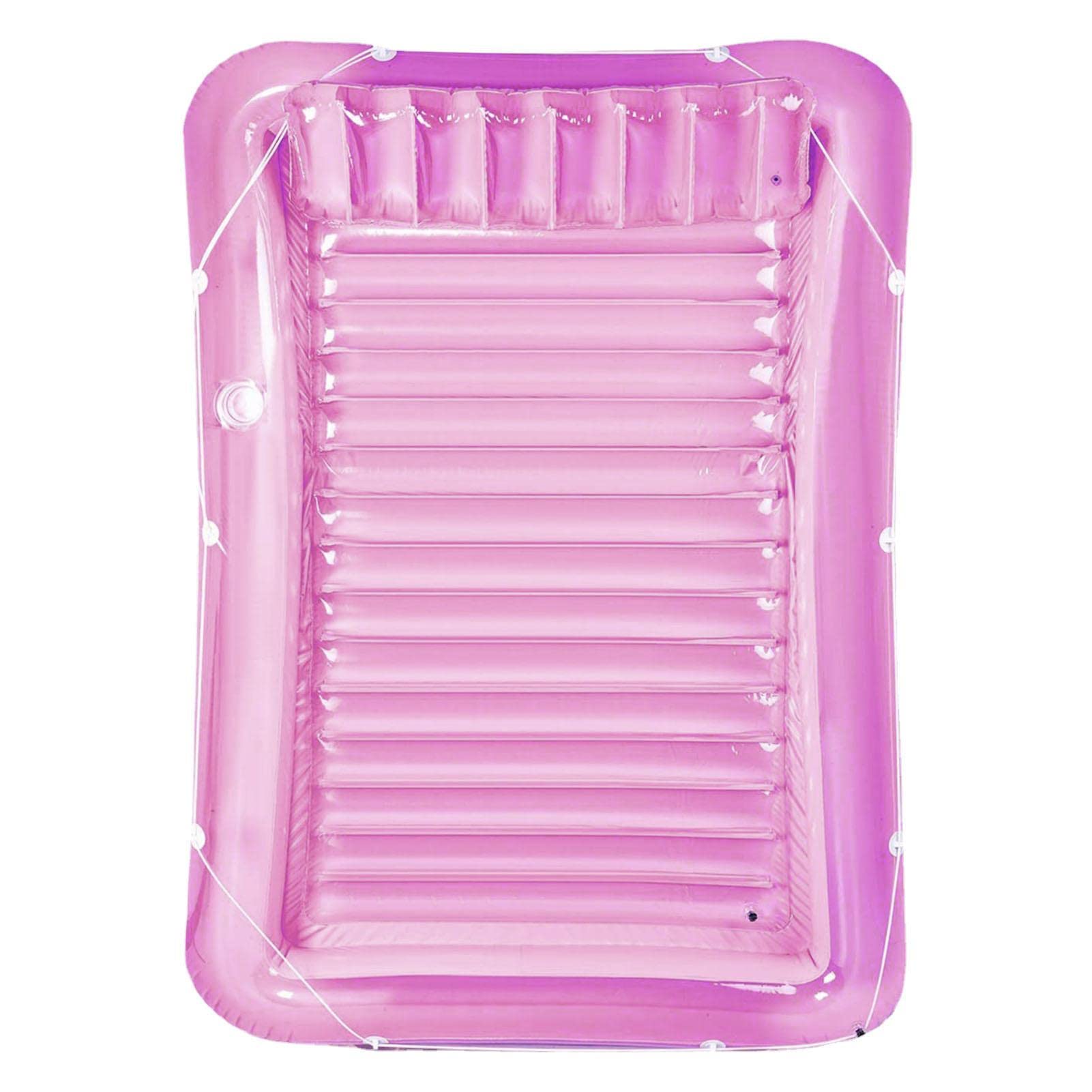Drink Holder Pool Lounger 83 Inch Extra Large Inflatable Tanning Pool ...