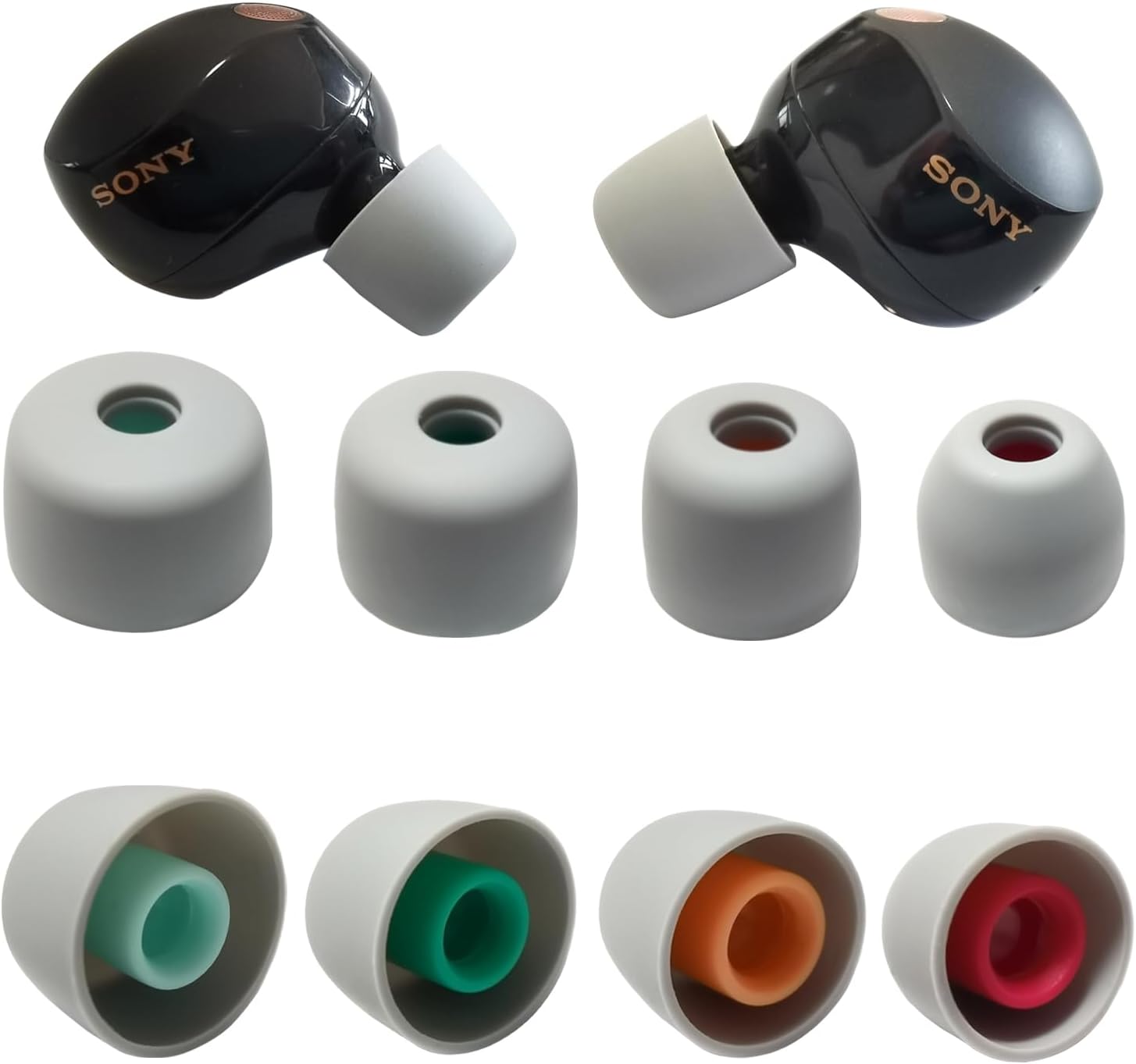 Amazon.com: Luckvan Soft Silicone Ear Tips for Sony WF-1000XM5/WF ...