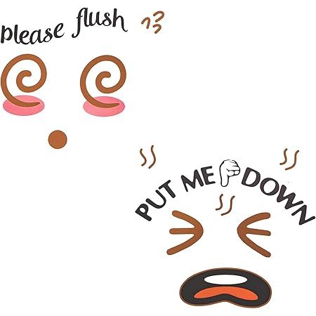 Amazon.com: Framendino, 2 Pack Did You Flush Sticker Funny Reminder ...