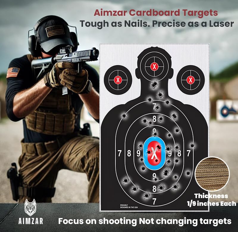 Snapklik.com : AIMZAR Cardboard Targets For Shooting - Uspsa Shooting ...