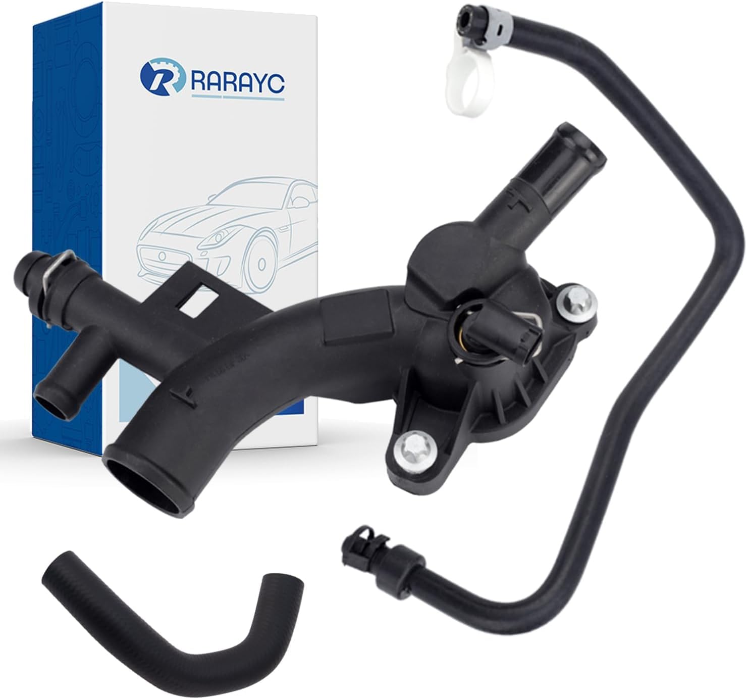 Amazon.com: RARAYC Engine Coolant Housing Water Outlet with Hoses ...