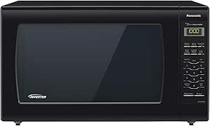 Panasonic Microwave Oven NN-SN936B Black Countertop with Inverter Technology and Genius Sensor ...