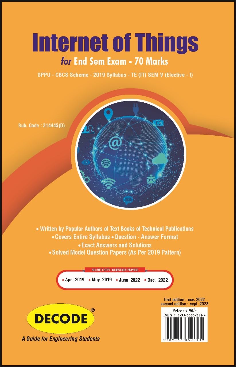 Amazon.in: Buy Internet of Things for SPPU 19 Course (TE - SEM V - IT- 314445D) (Elective - 1 ...