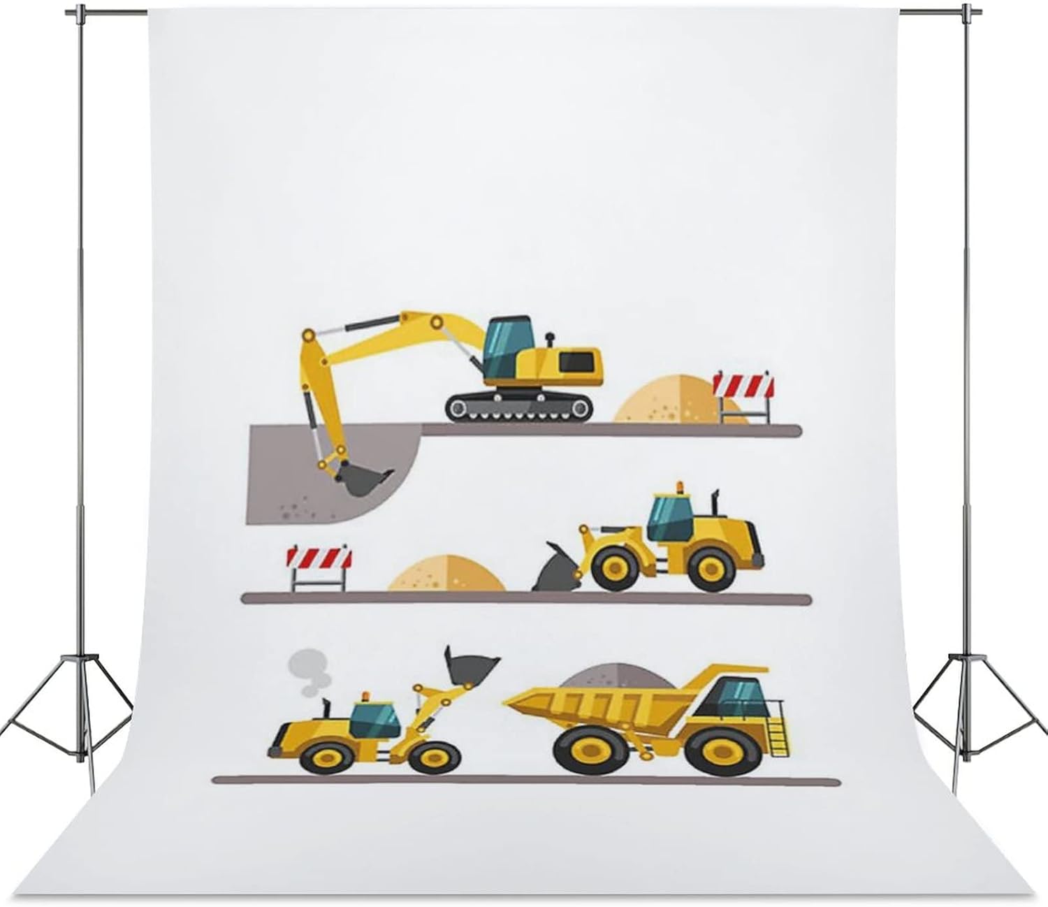Amazon.com: Machinery Excavator Truck and Loader Backgrounds for ...