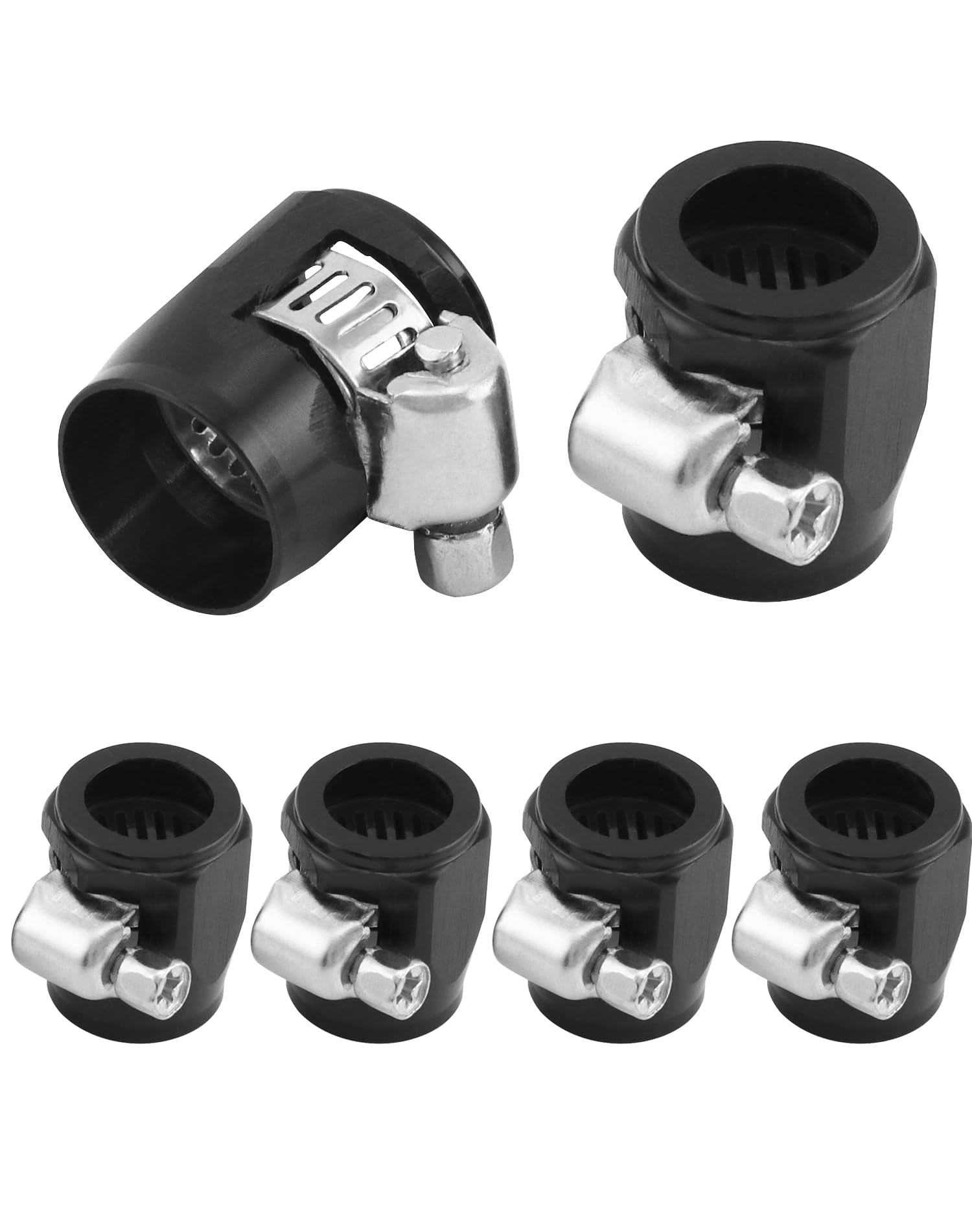 Amazon.com: QWORK 6AN Hose Finisher Clamp, 6 Pack Flexible Rubber Hose ...