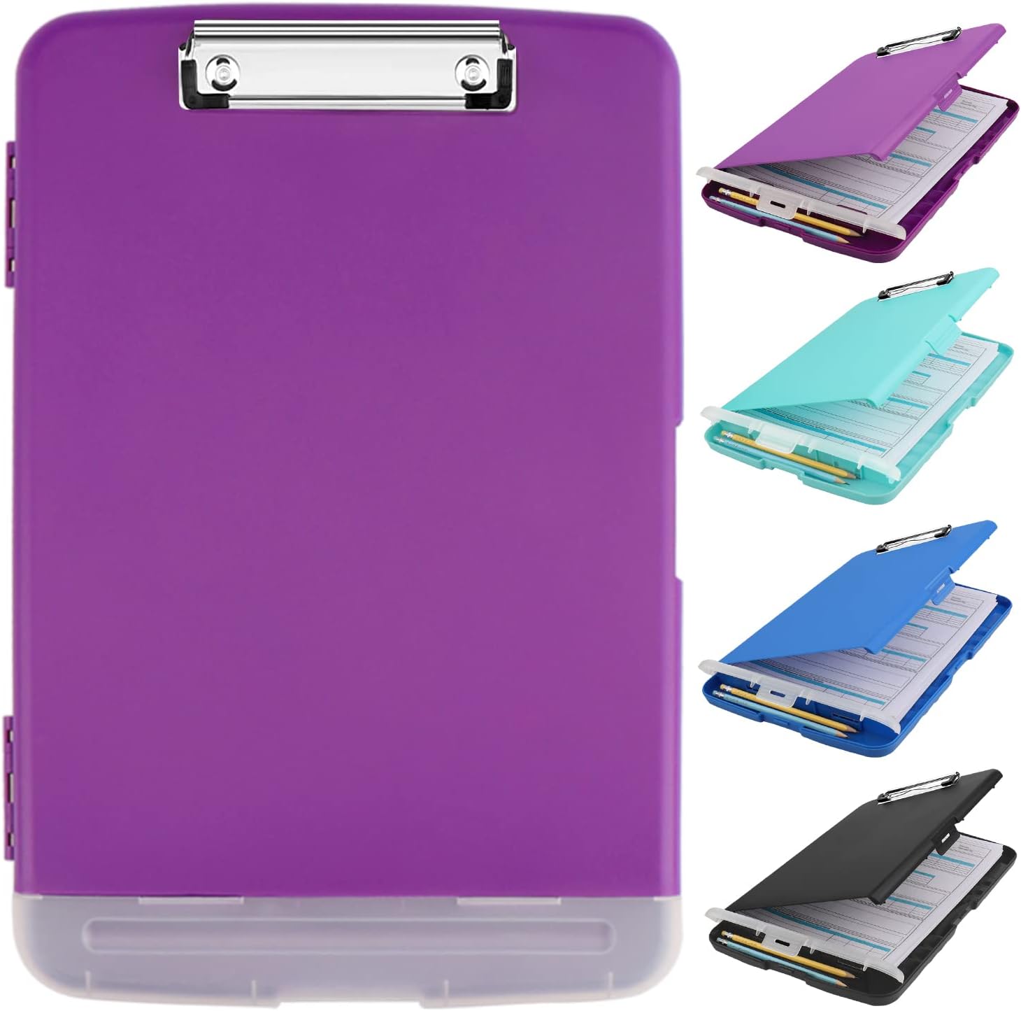 Amazon.com : HXGNLOMD Clipboard with Storage,Clip Boards 8.5x11 with ...