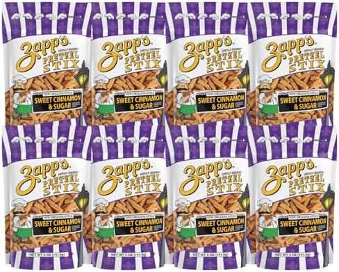 Amazon.com : Zapp’s Cinnamon Sugar Pretzel Stix pack of 8-5 oz bags ...