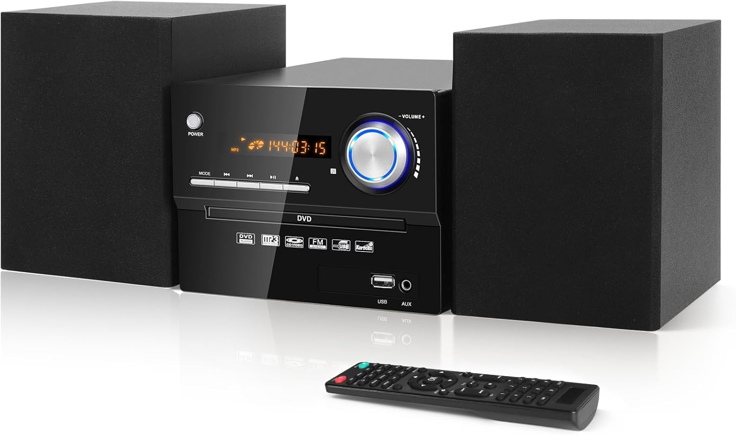 Compact Stereo System With CD DVD Player | Multi-Function Home Micro ...