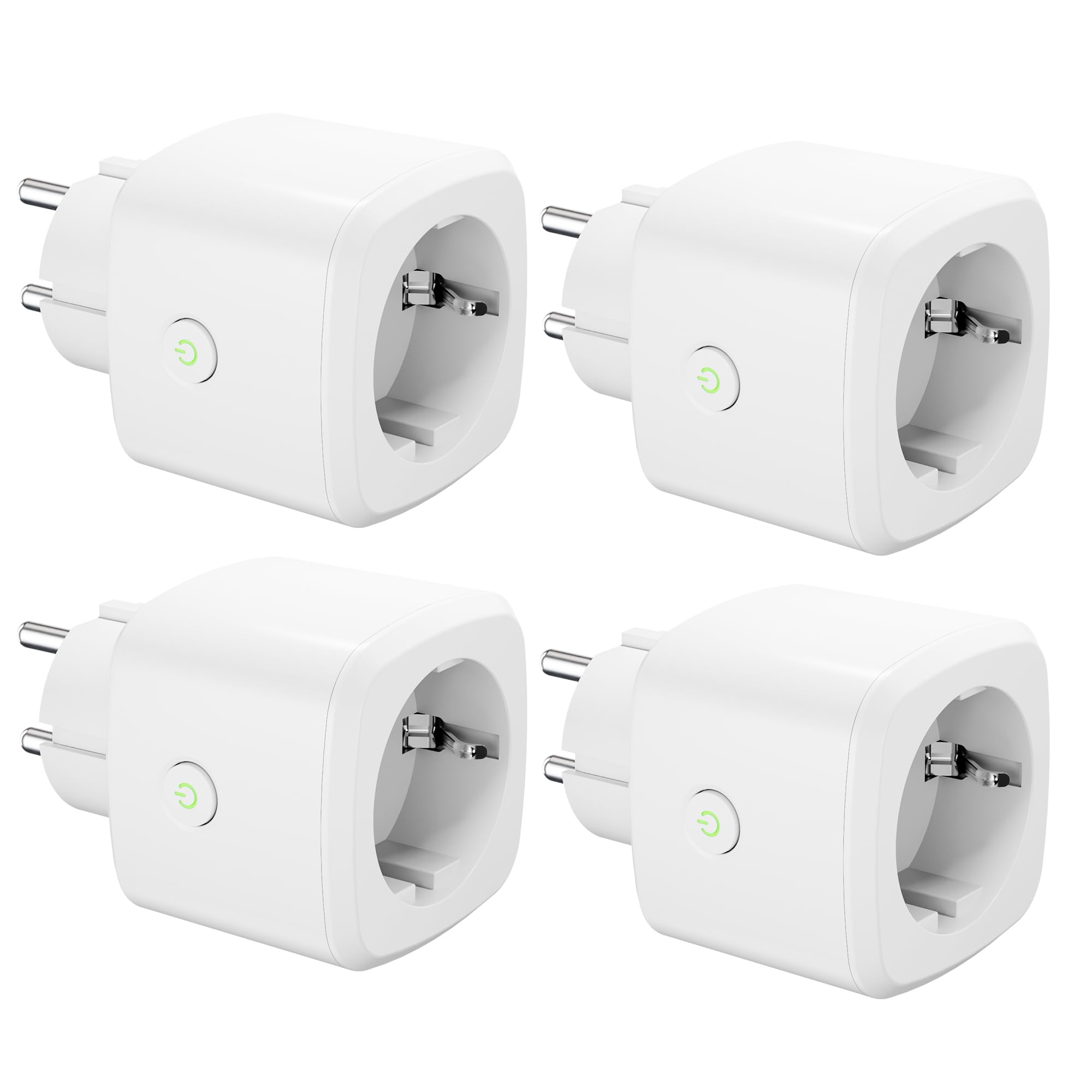 HBN Smart WLAN-Steckdose mit Verbrauchsmessung, 4er Set Smart Home WiFi ...