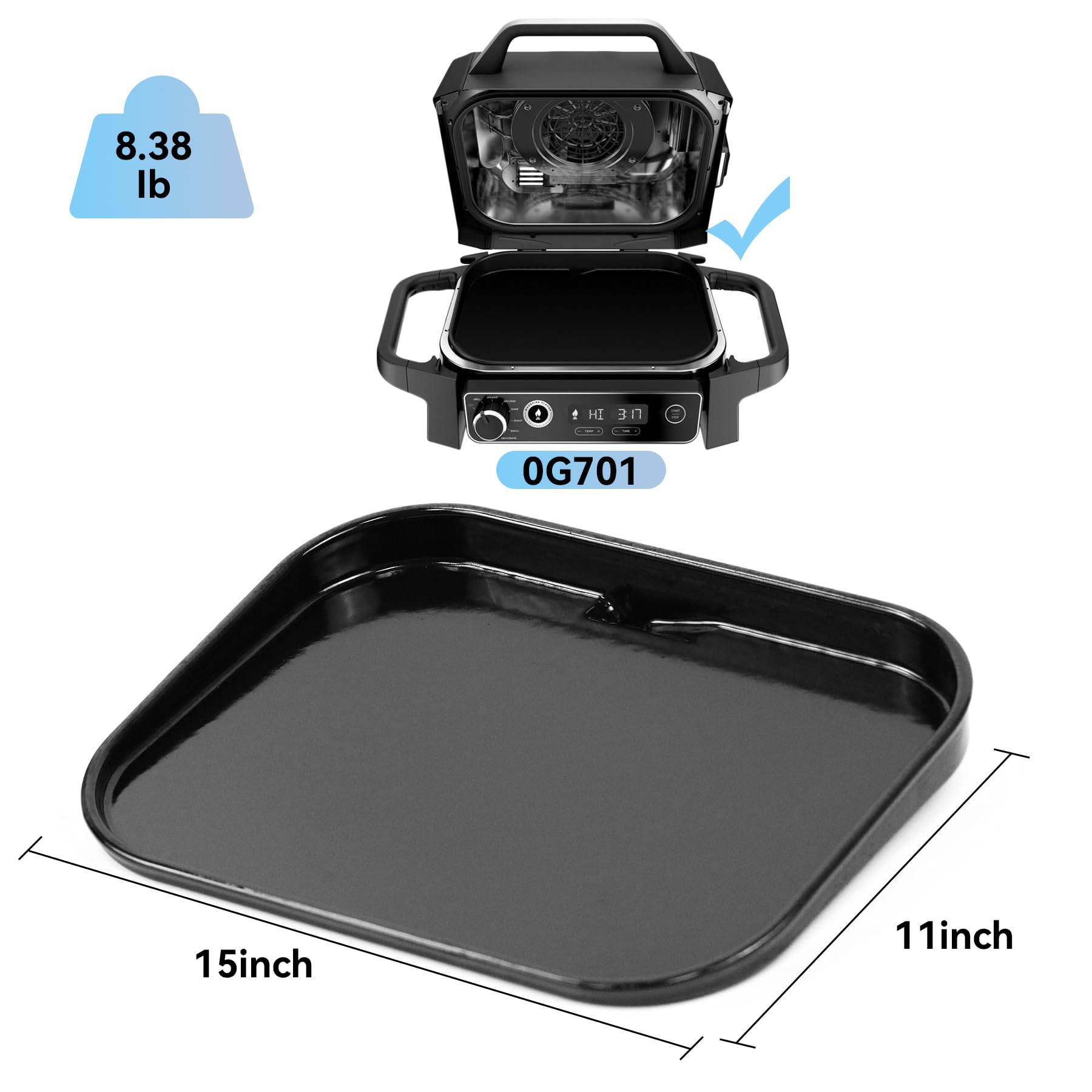 Snapklik.com : OG701 Grill Griddle Plate For Ninja Woodfire Grill OG700 ...