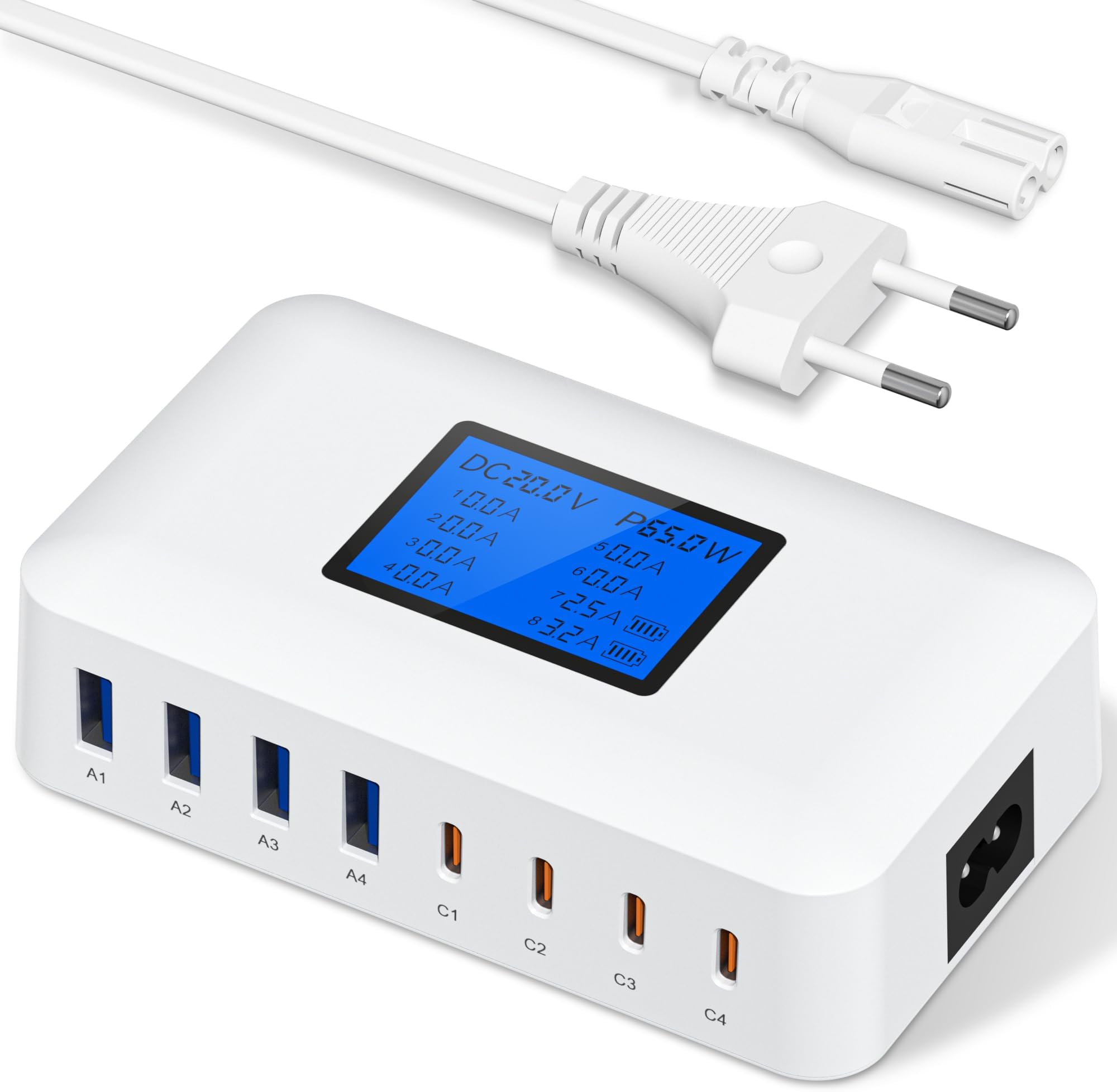Chargeur USB C Multiple, Station de Charge USB C 10 Ports (avec 6 USB ...