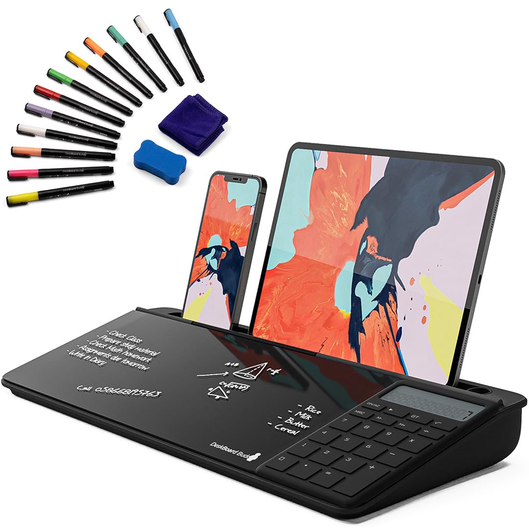 Amazon.com : DeskBoard Buddy Desktop Whiteboard With Calculator + 12 ...