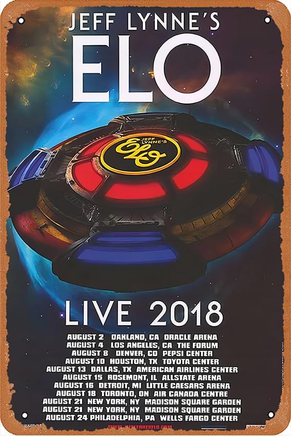 Amazon.com: Elo 'Jeff Lynne'S (2018) Poster Metal Signs for Garage Man ...