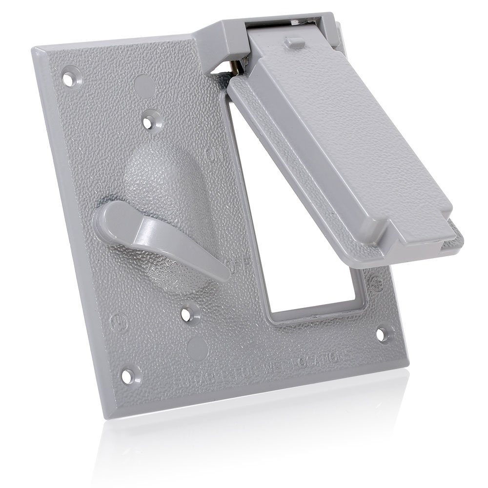 Leviton Weatherproof Cover, 2-Gang Switch and Decora or GFCI Receptacle ...