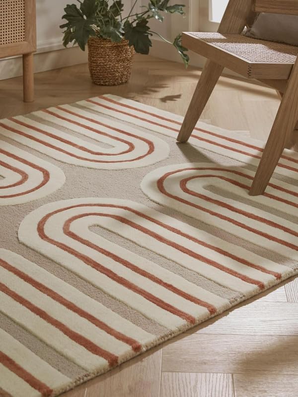 Buy HAMIYA HANDLOOM CARPET Hand Tufted Woollen Carpet High Low Design ...