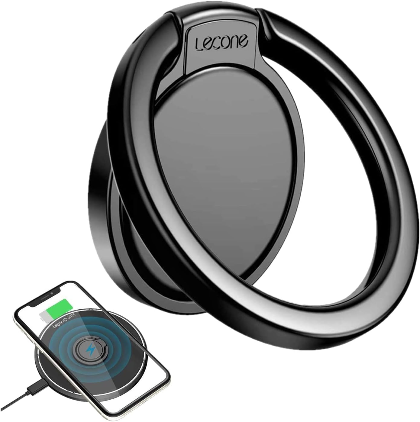 Amazon.com: Lecone Ultra Thin Phone Ring Holder, Wireless Charger ...