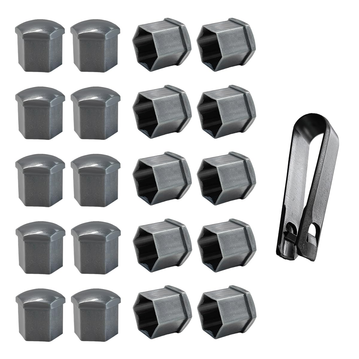 Amazon.com: Yourkar 20 PCS Wheel Nut Covers Bolt Caps, 17mm Anti-Theft ...