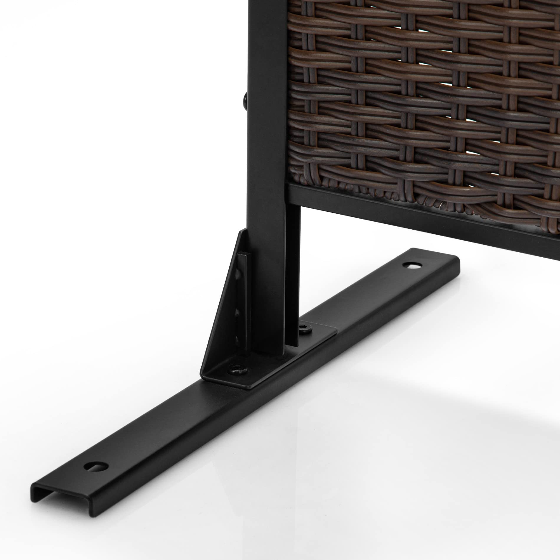 Rattan Privacy Screen Outdoor Decorative Privacy Screen with Stand ...