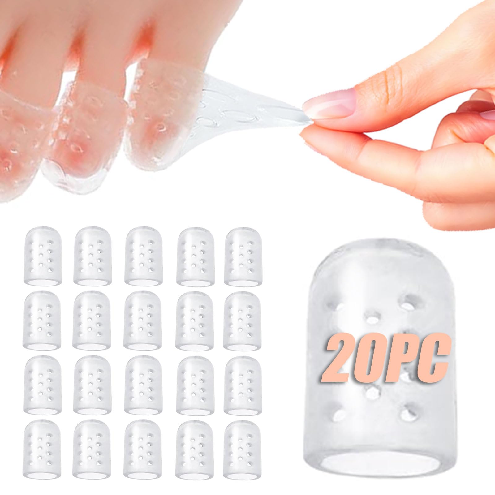 Amazon.com: 20 Pcs Silicone Anti Friction Toe Protector,Gel Toe ...