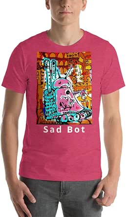 Good Kid Rob, Robot Short-Sleeve Unisex T-Shirt, Sad Bot Heather ...