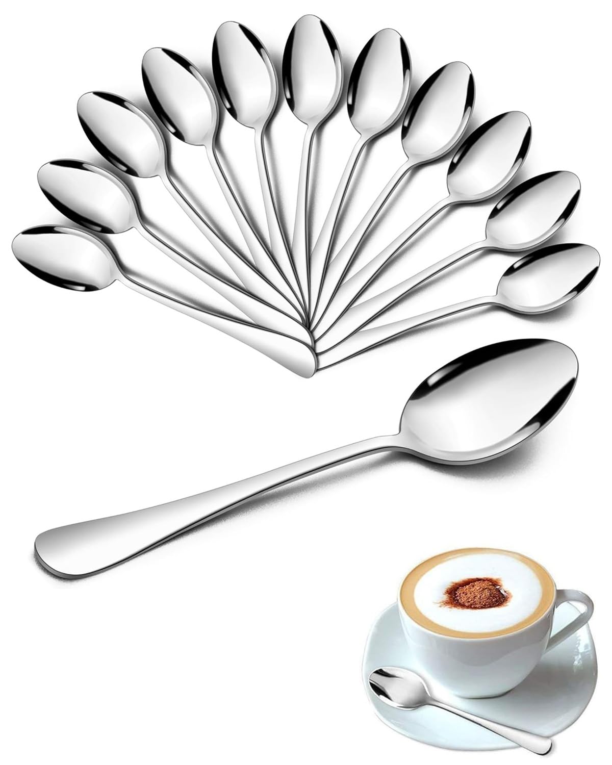 12 Piezas Cucharas Para Cafe, Cucharas Cafeteras,Cucharitas Para Cafe ...