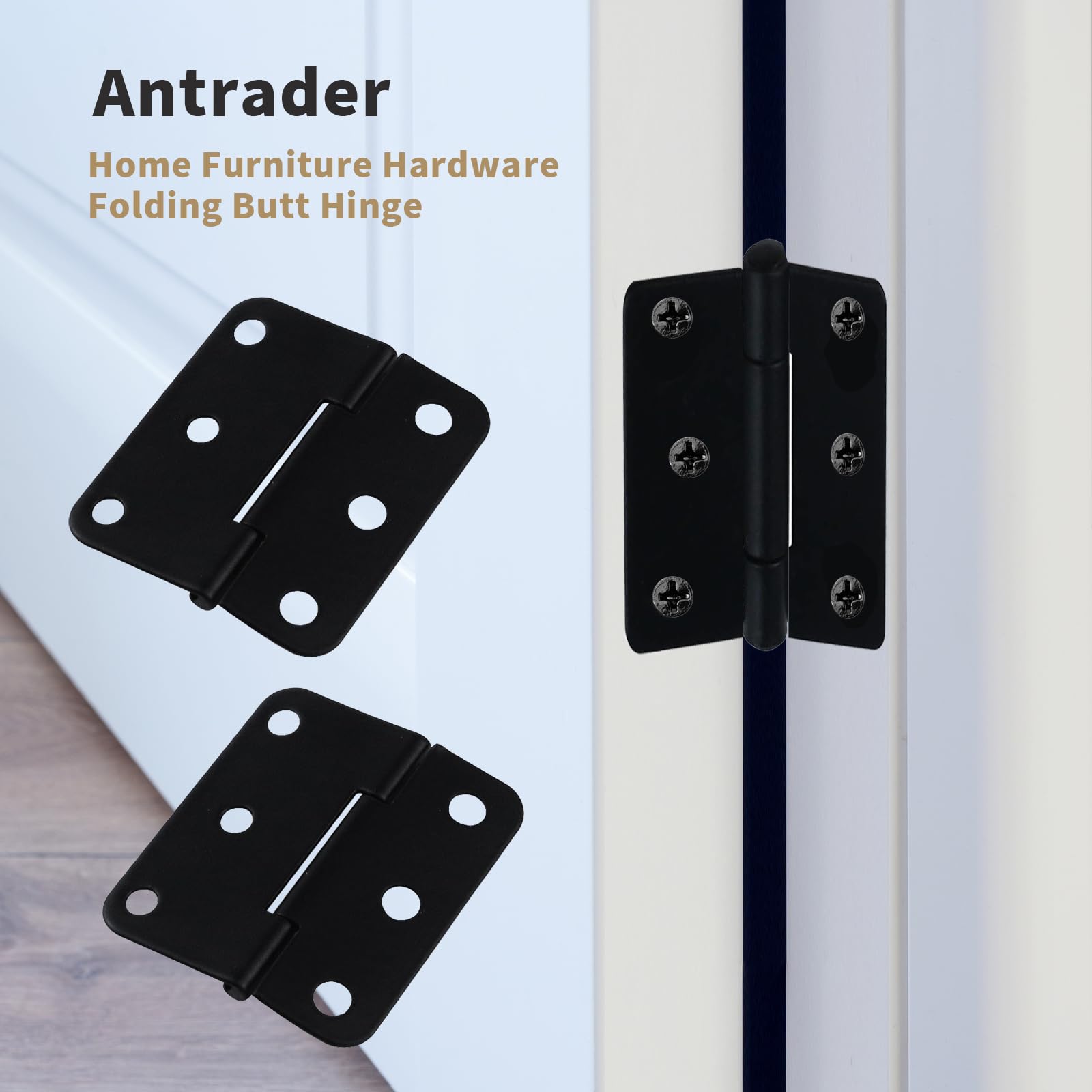 Snapklik.com : Door Hinges, 12-Pack Cabinet Gate Closet Folding Hinge ...