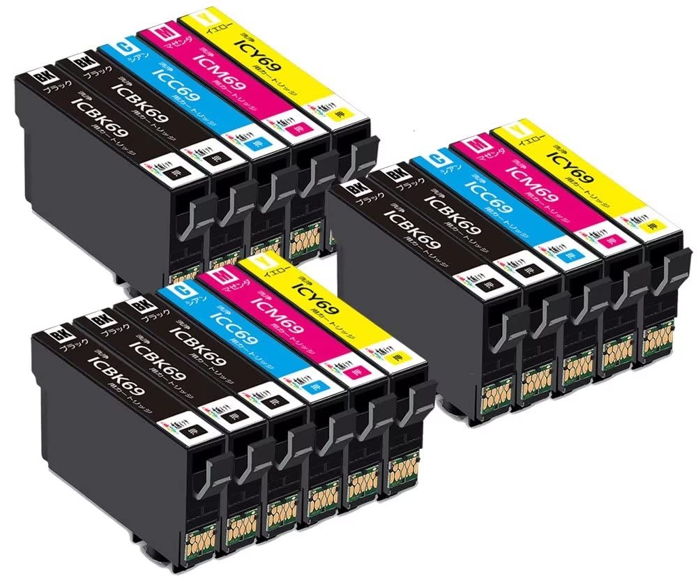Amazon.co.jp: IC69(BKx7/Cx3/Mx3/Yx3)-16本セット洗浄インクカートリッジに入れ替えてヘッドクリーニングを ...