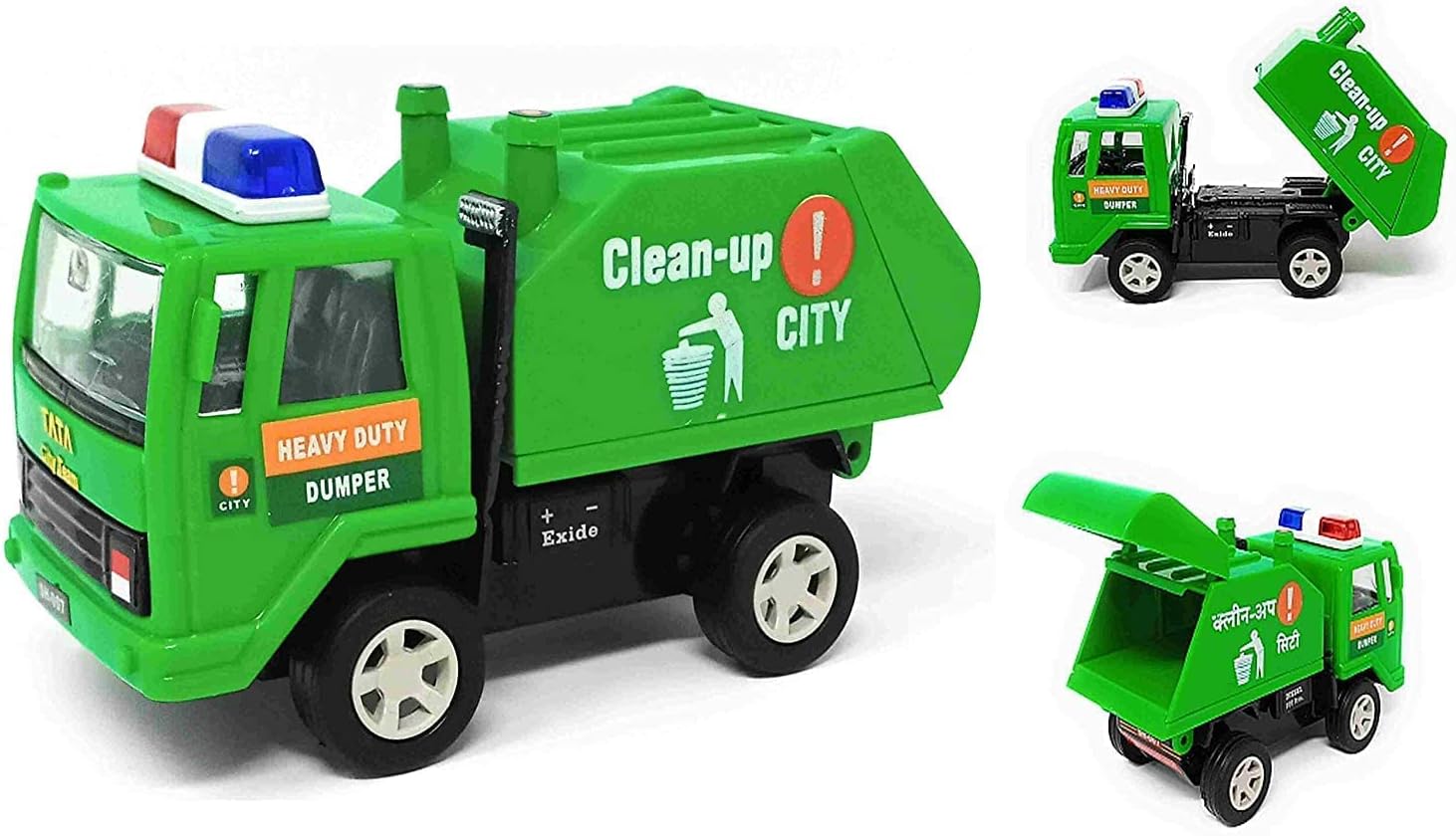 HAWKDREAM® Garbage Dumper Truck Clean up City Toy with Pull Back Action ...