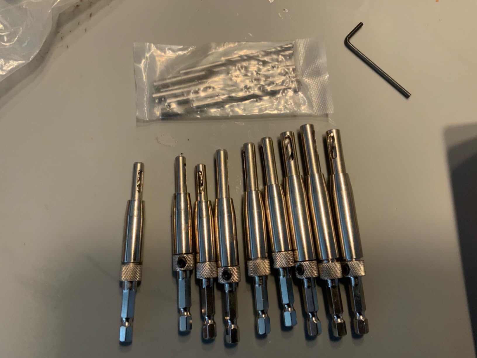 JNDO 21 pcs Self Centering Hinge Tapper, Center Drill Bit Set, Core ...