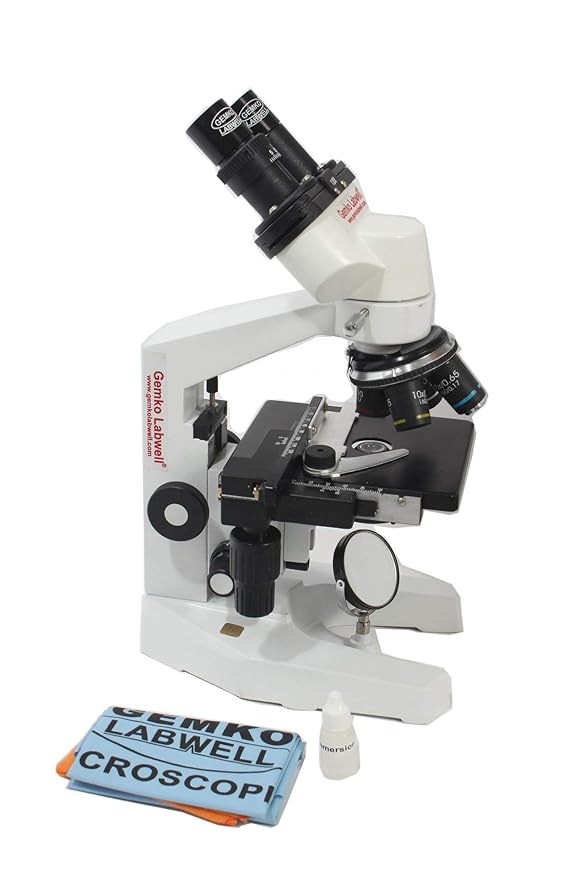 Gemkolabwell Biology Lab Compound Microscope 1500X Magnification with ...