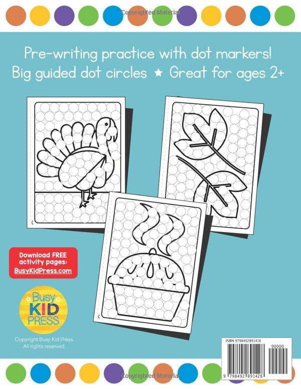 Snapklik.com : Thanksgiving Dot Markers Activity Book Ages 2+